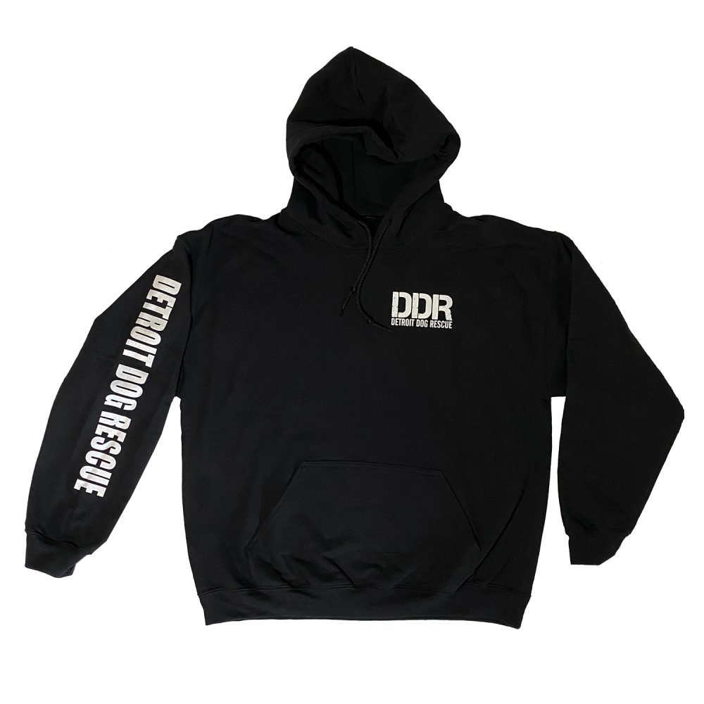 Triple Stamp Pullover Hoodie – Detroit Dog Rescue