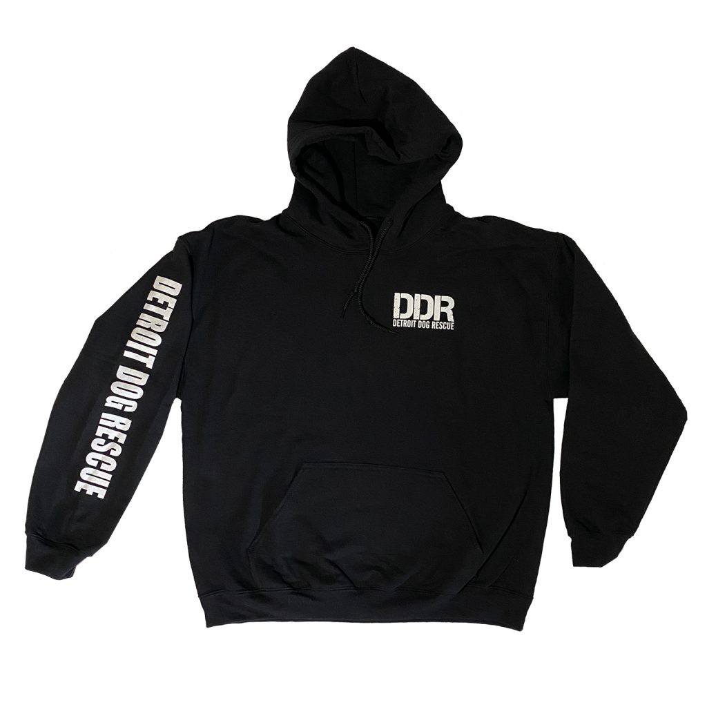 Triple Stamp Pullover Hoodie – Detroit Dog Rescue